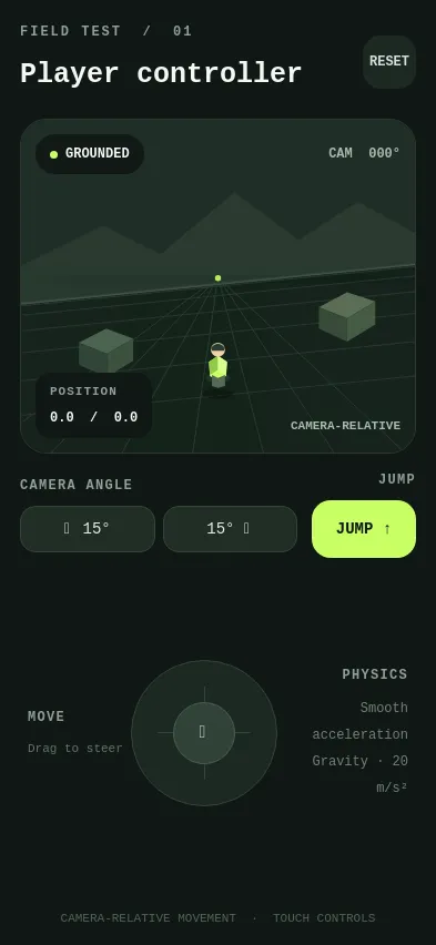 Mobile 3D Player Controller