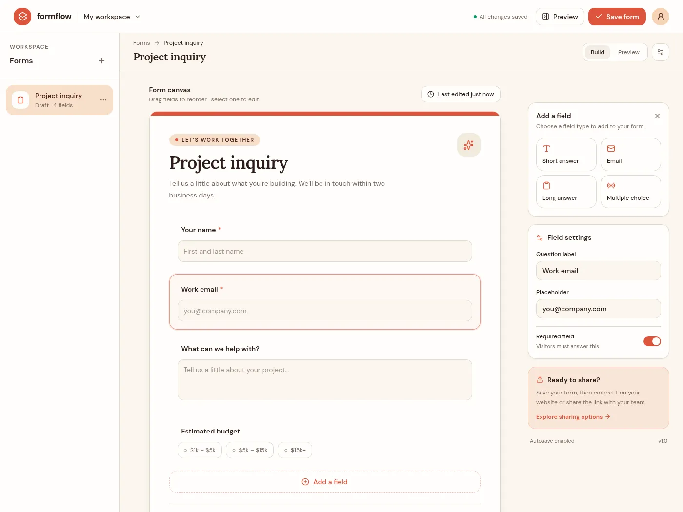 FormFlow Builder