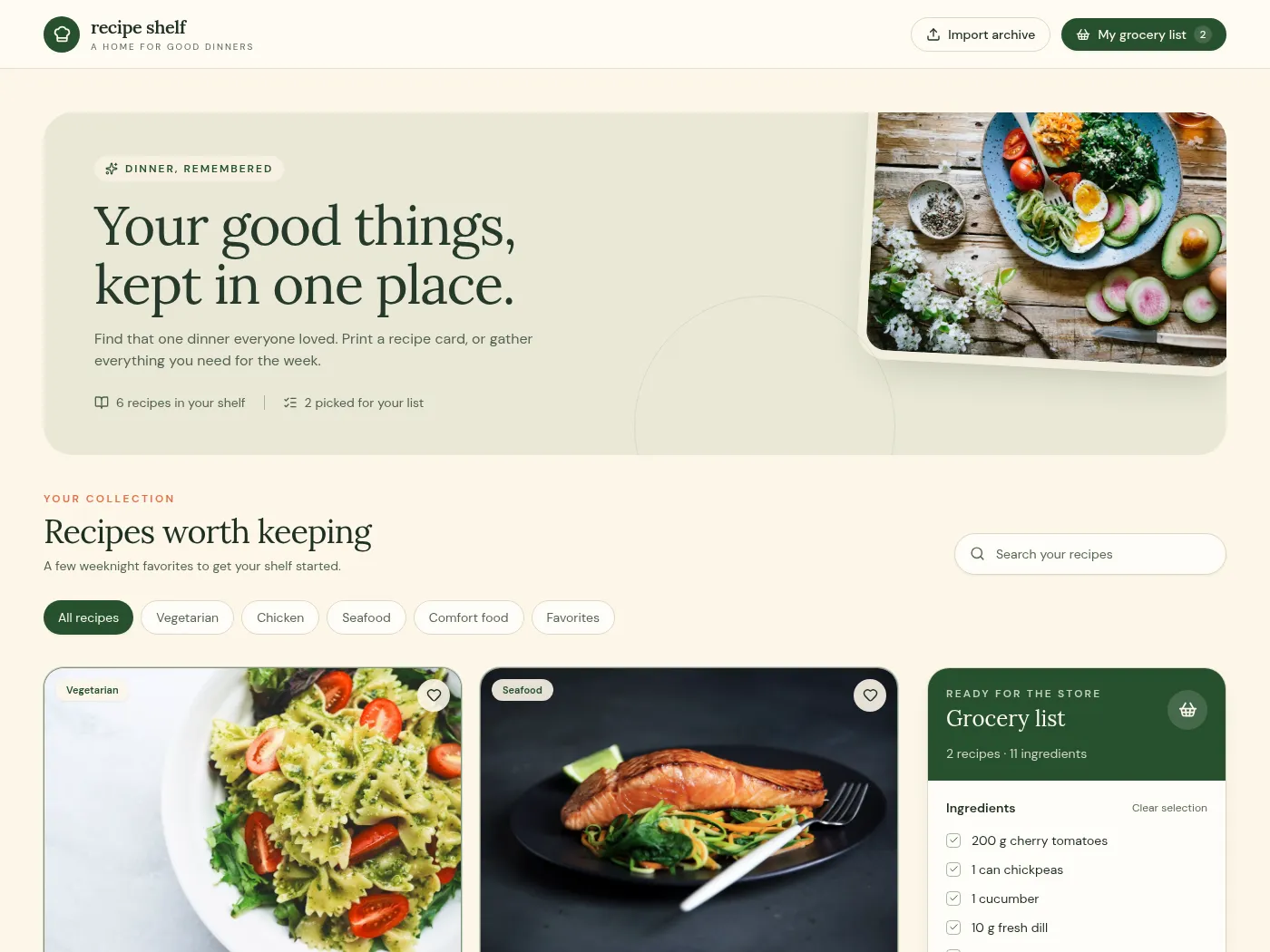 HelloFresh Recipe Hub