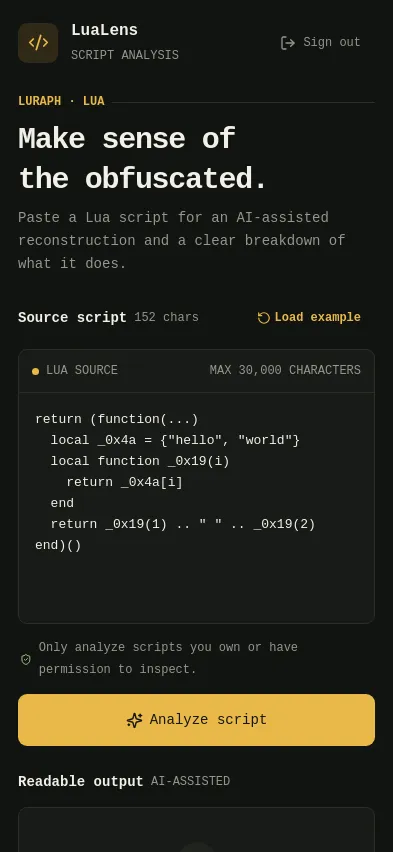 LuaDeobfuscator Mobile