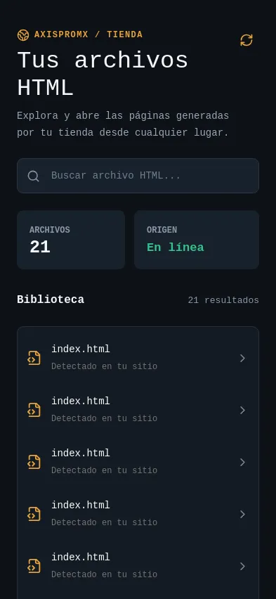 HTML Viewer Mobile