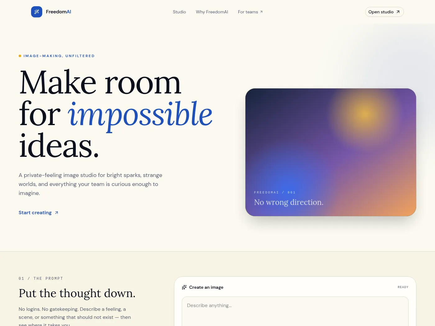 FreedomAI Image Studio