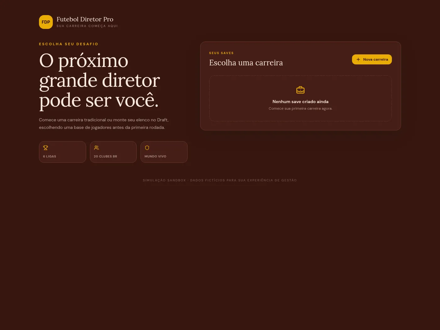 Futebol Diretor Pro