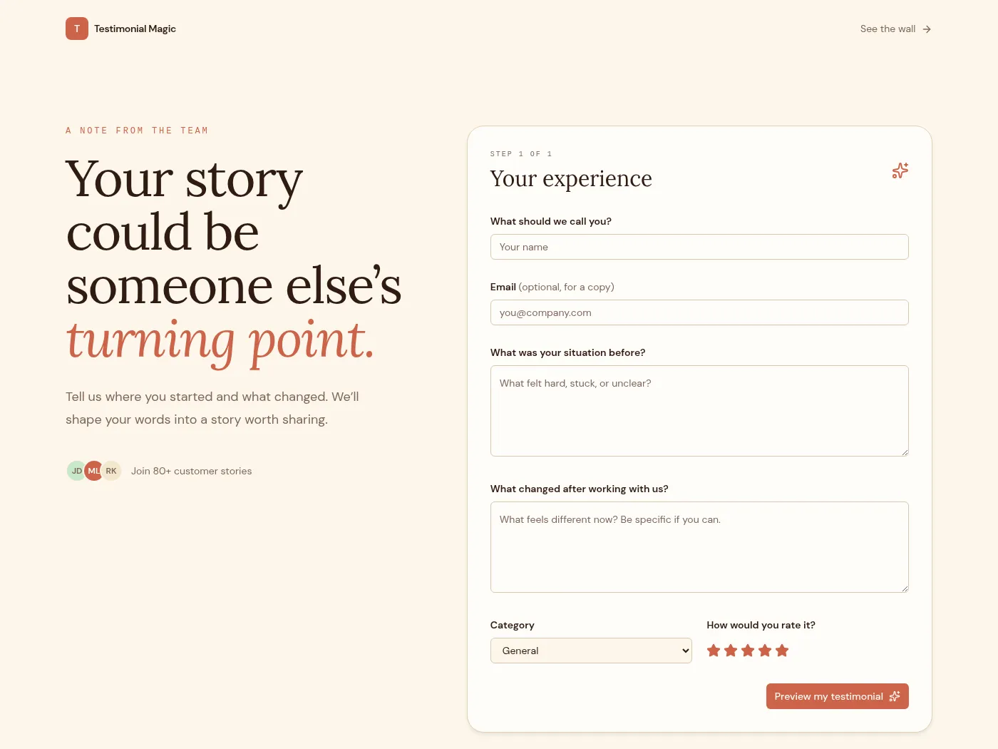 Testimonial Magic Wall