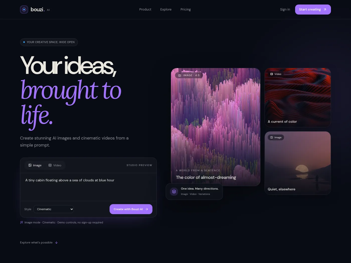 Bouzi AI Creator Studio