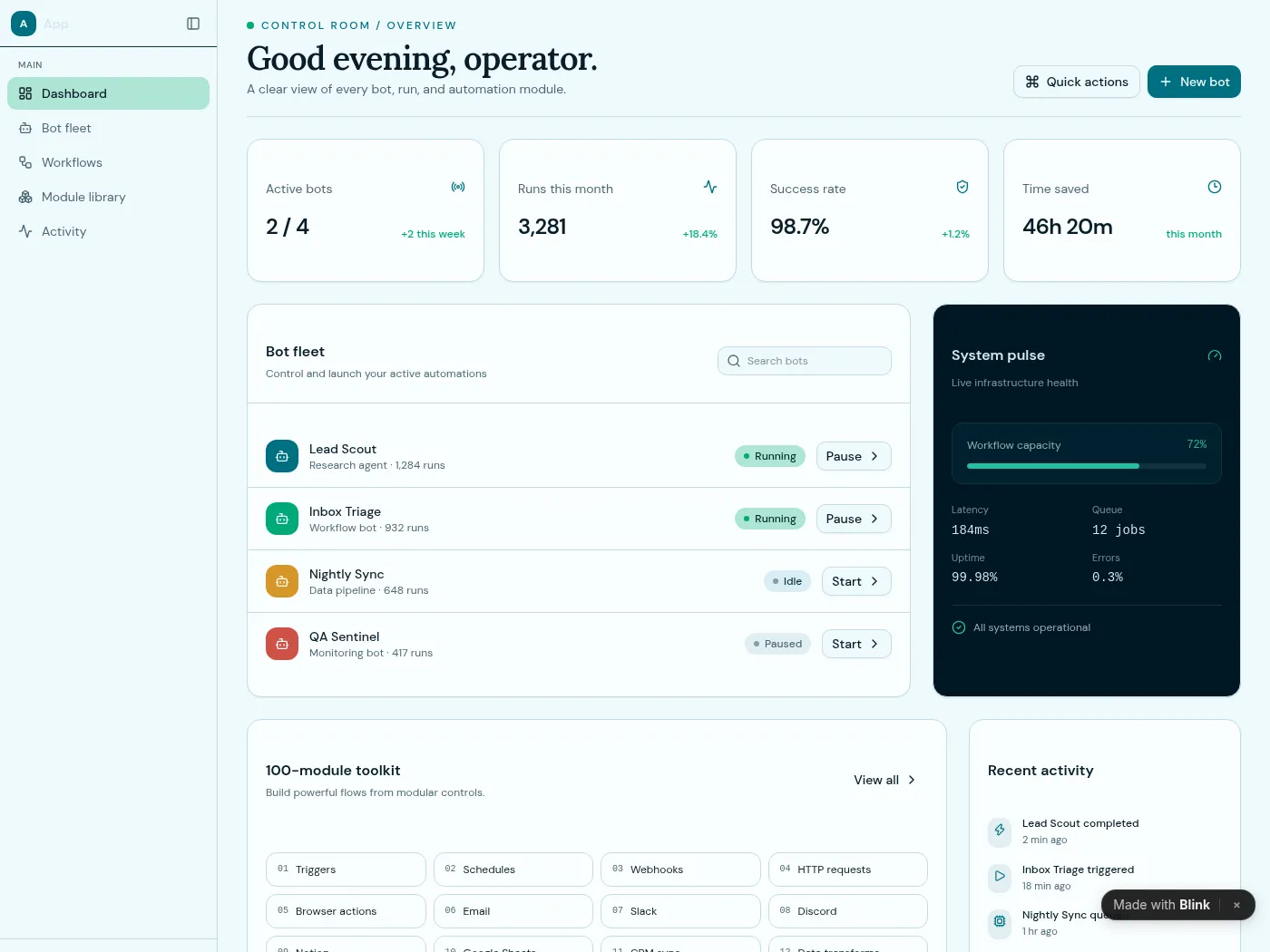 Bot Control Dashboard