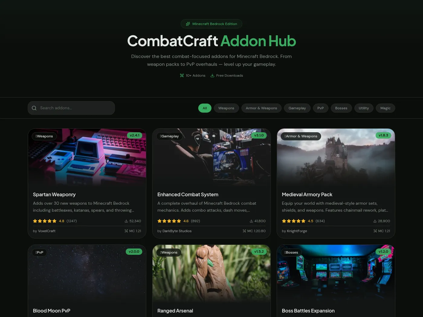 CombatCraft Addon Hub