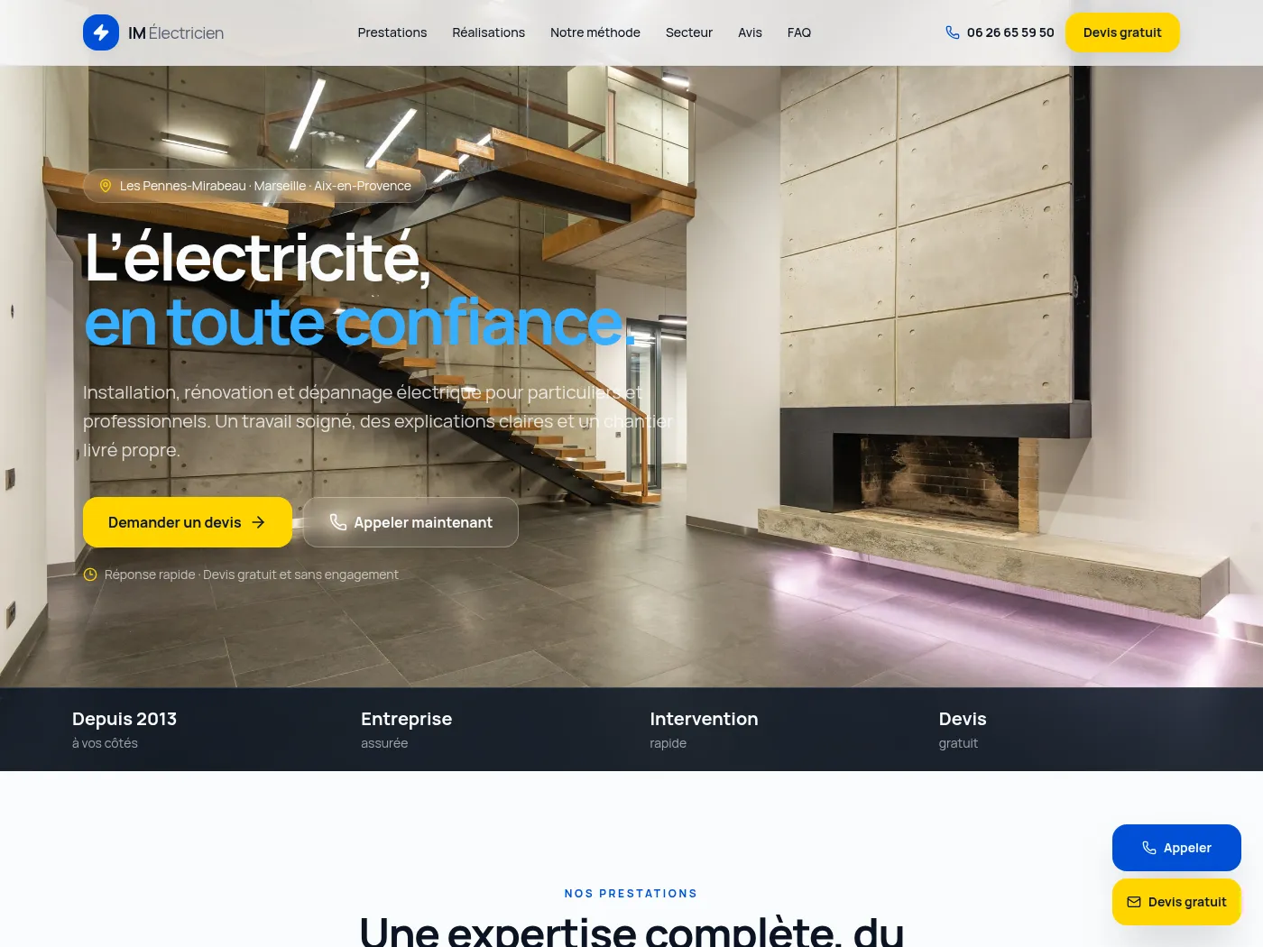 IM Électricien Premium Site