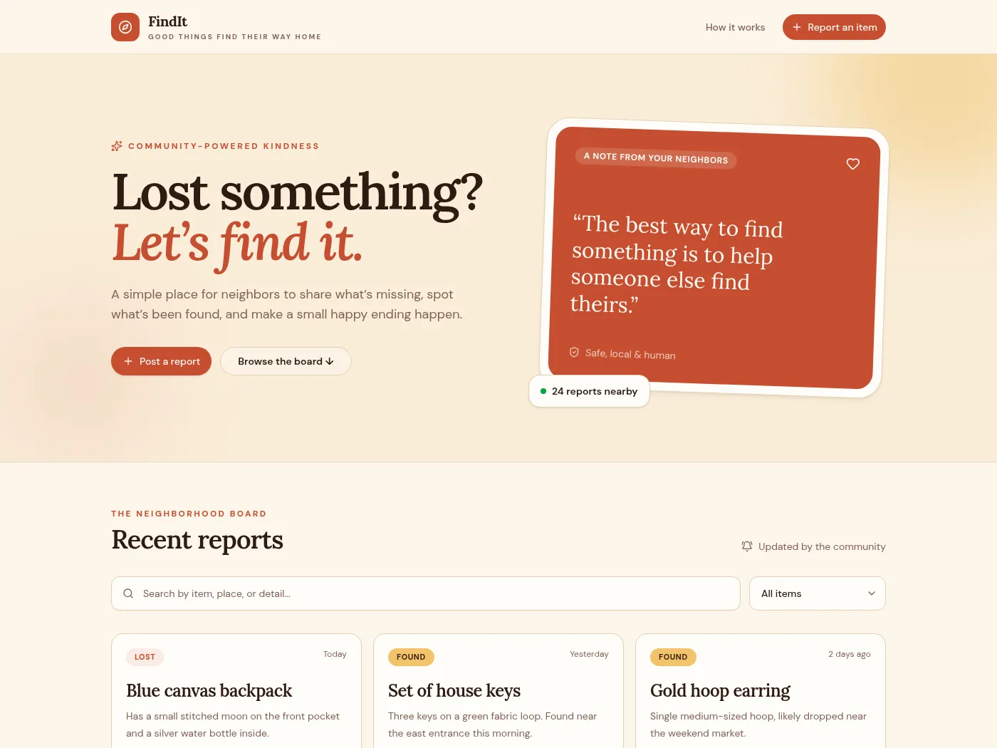 Lost and found