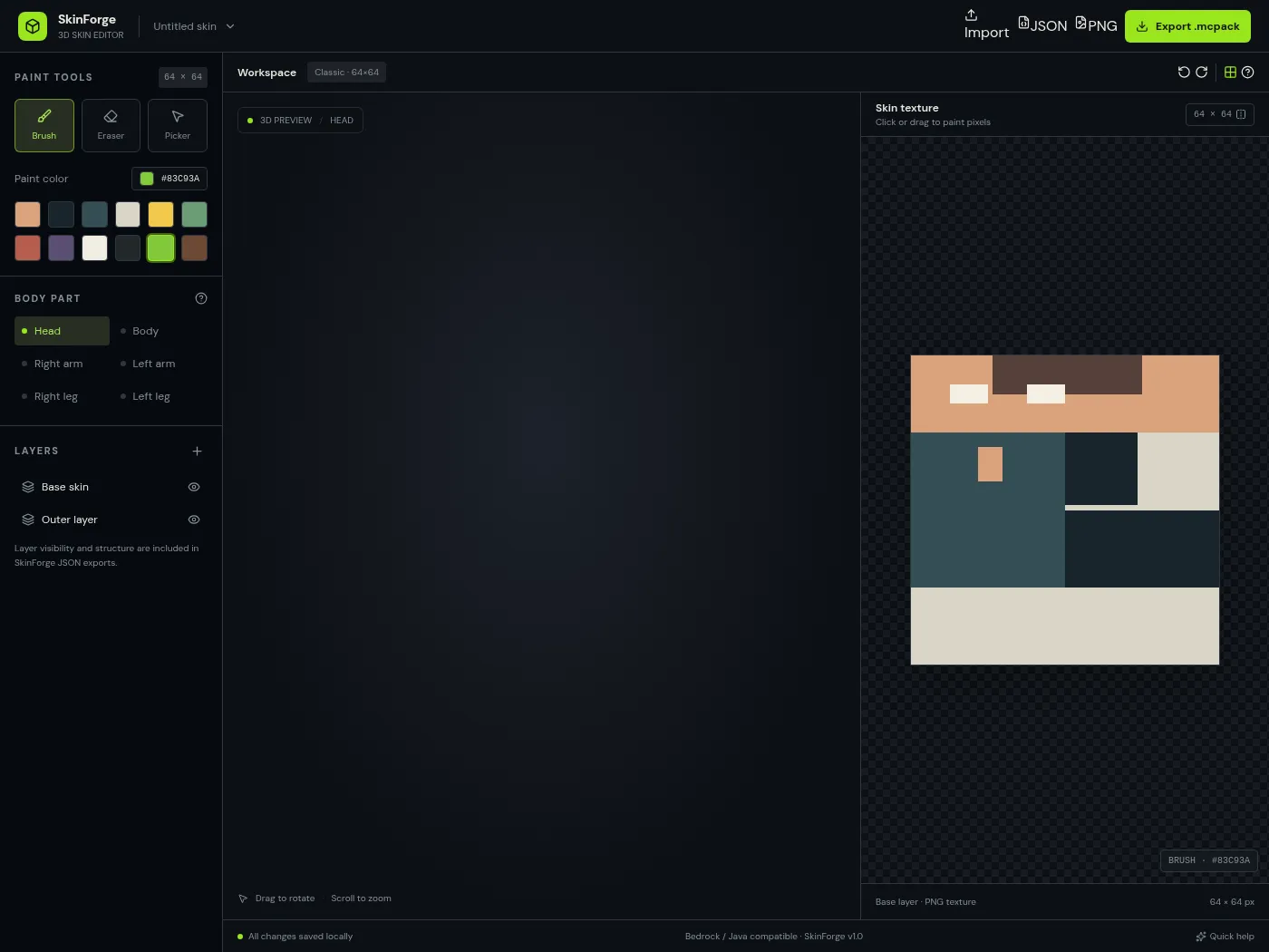 SkinForge 3D Editor