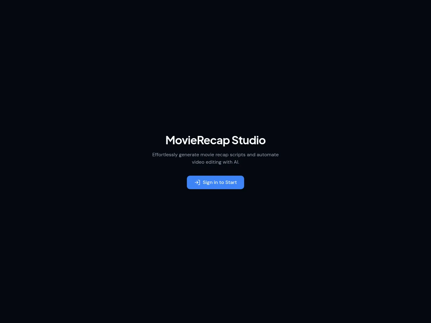 Movie Recap Script Studio
