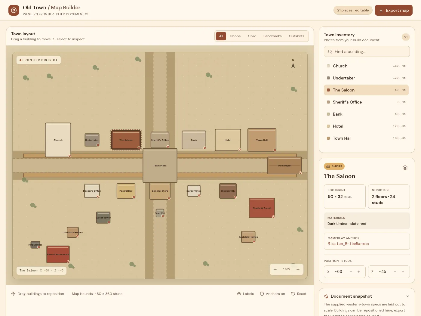 Old Town Map Generator