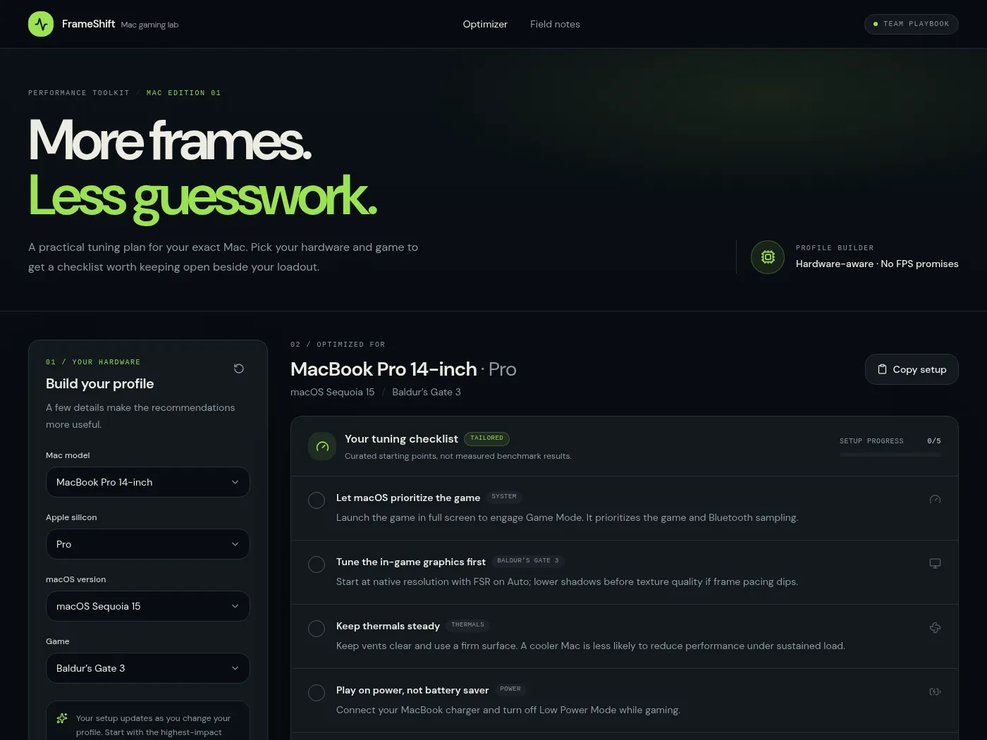 Mac FPS Optimizer Hub