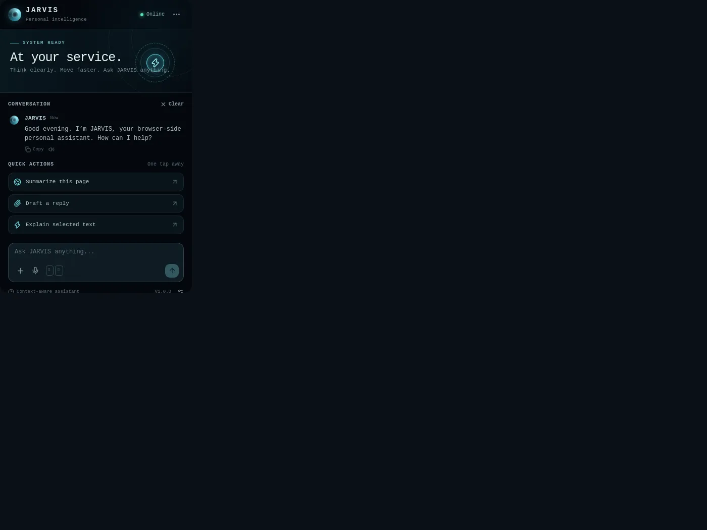JARVIS AI Assistant Extension