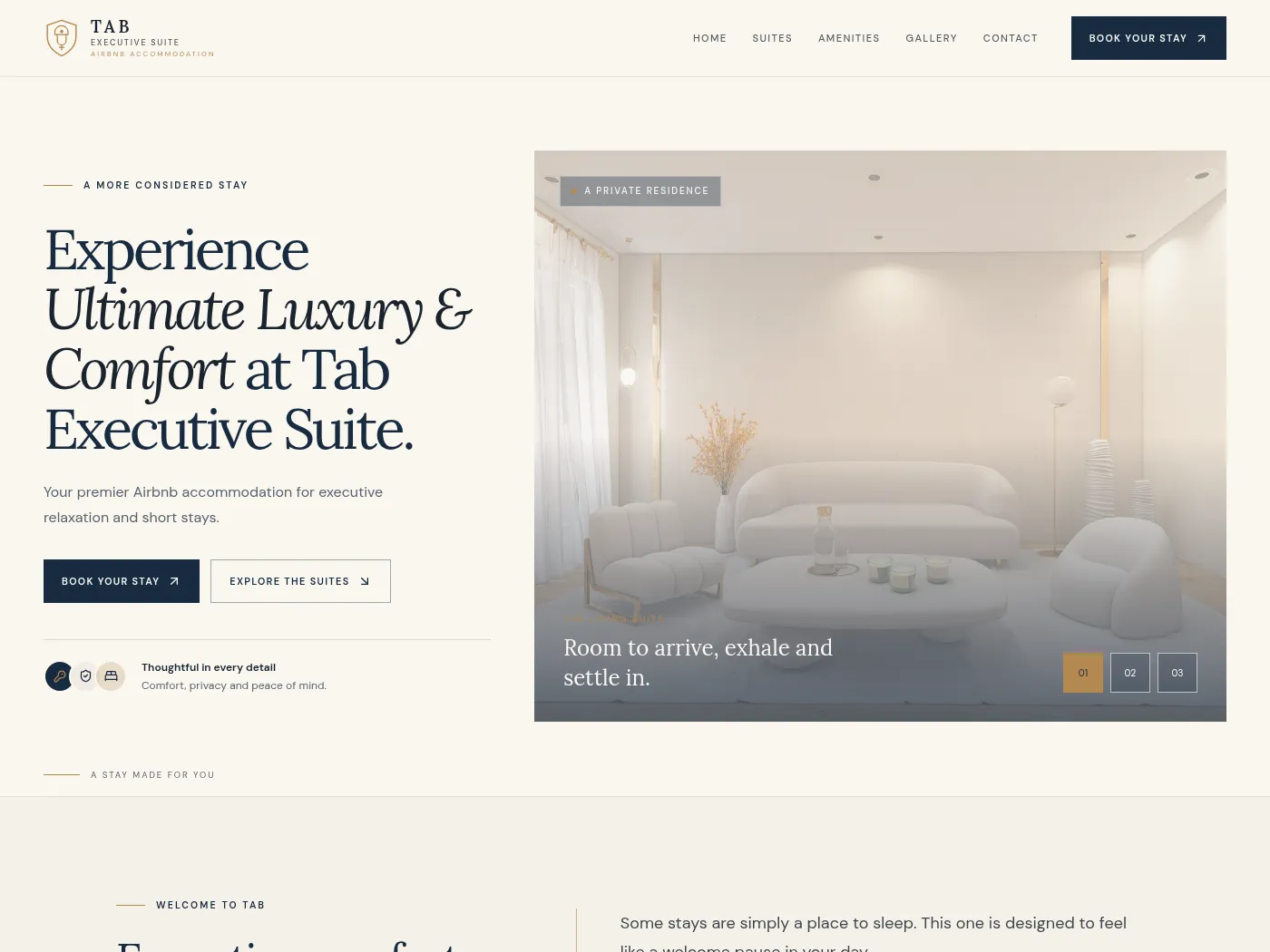 Tab Executive Suite Website