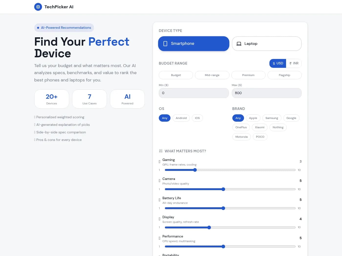 TechPicker AI