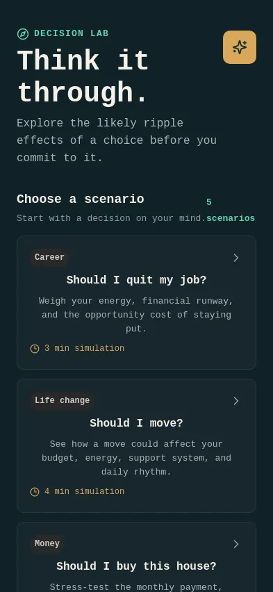 Decision Simulator App