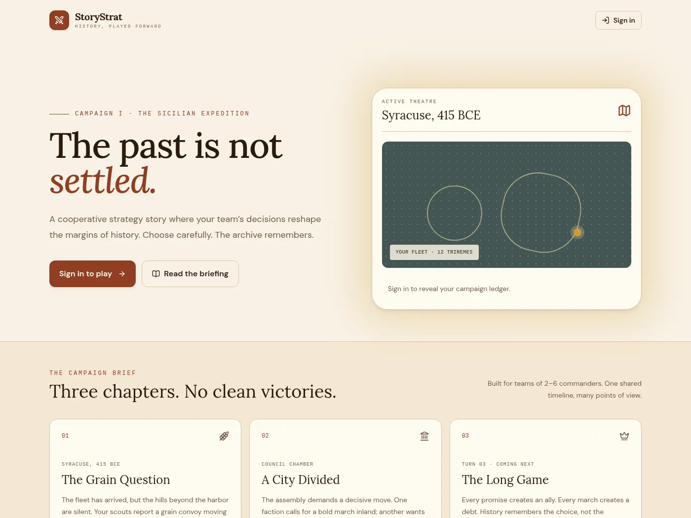 StoryStrat Game