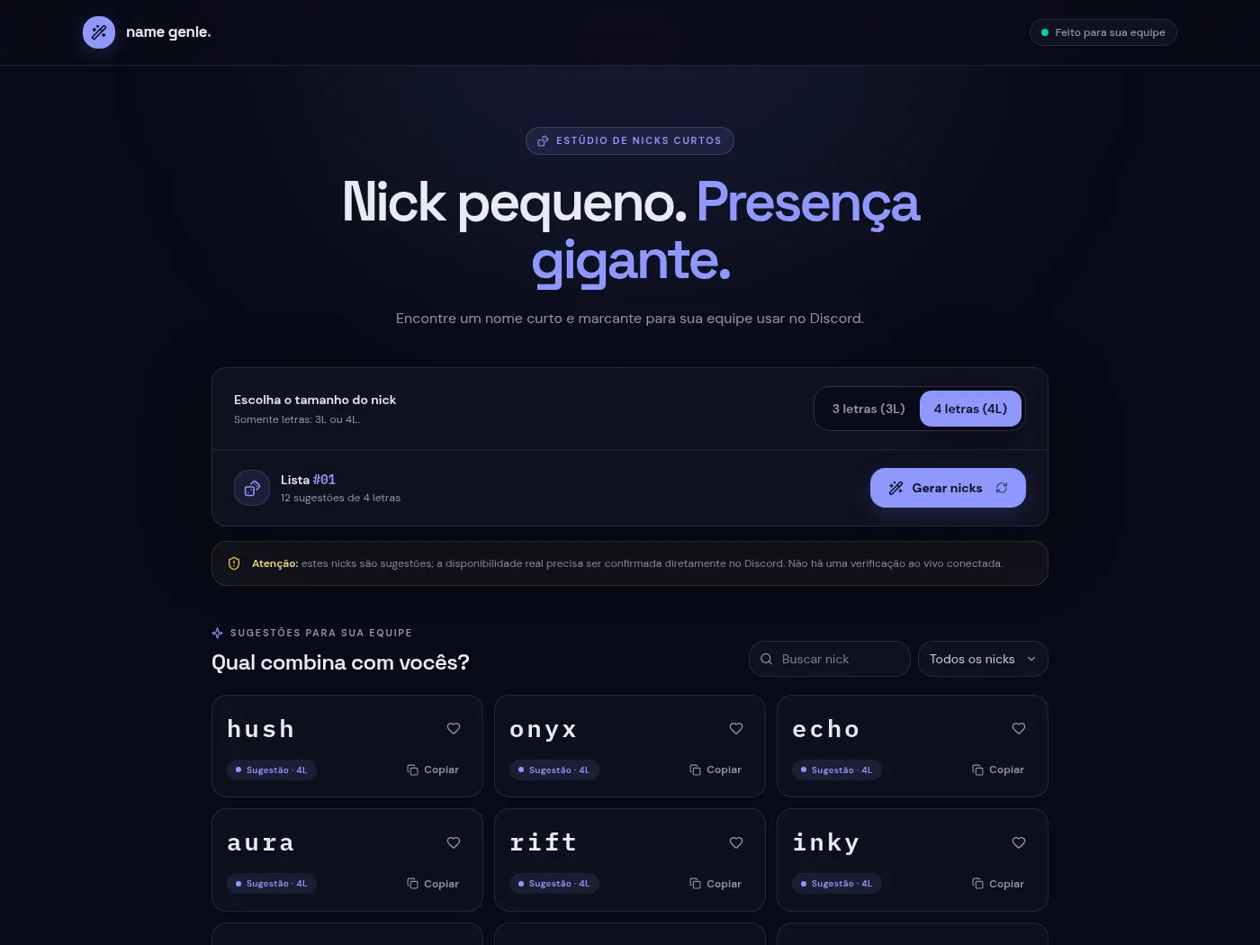 Discord Name Genie
