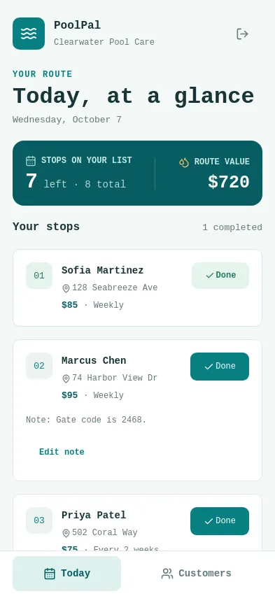 PoolPal MVP
