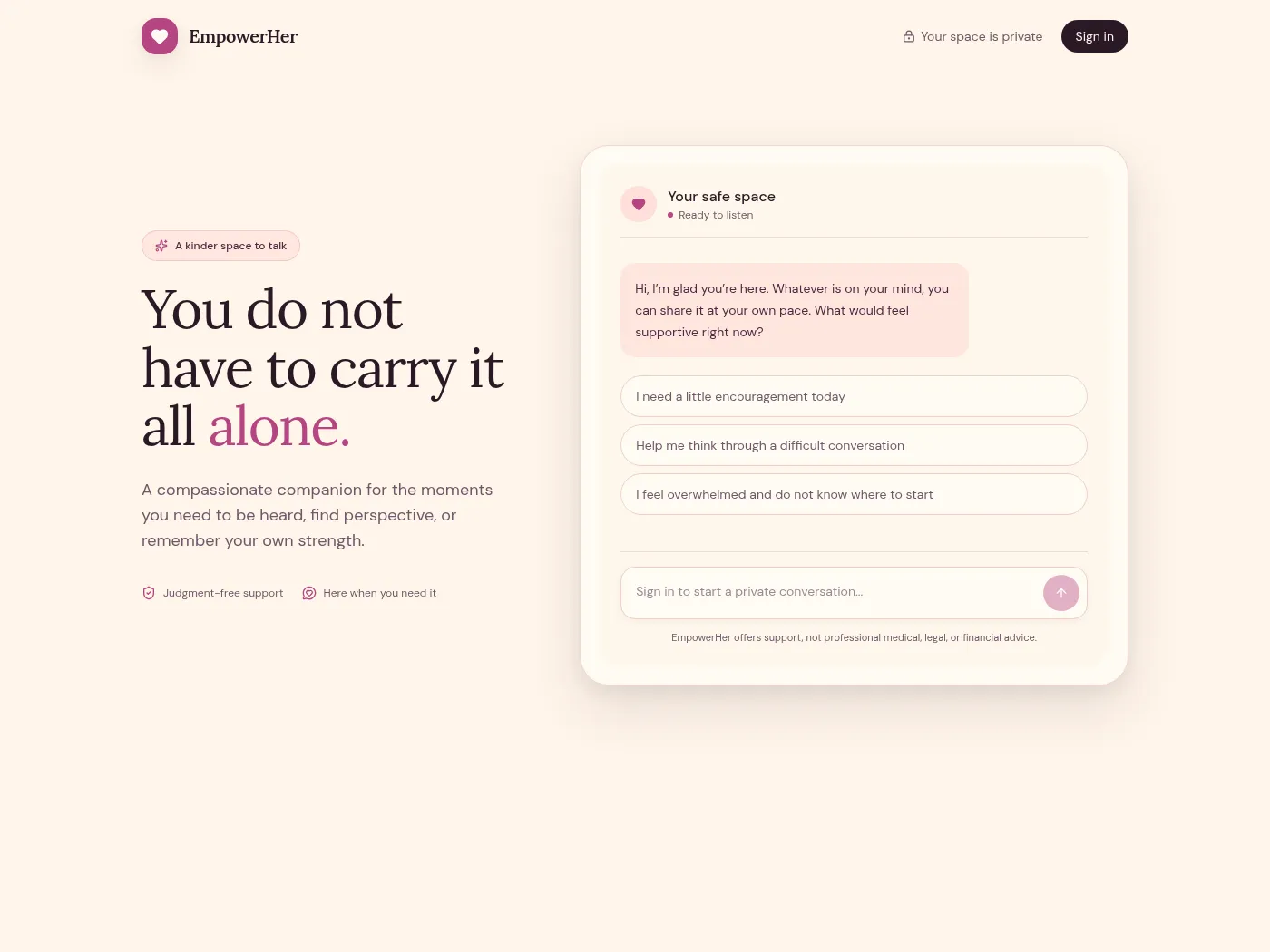 EmpowerHer Chat