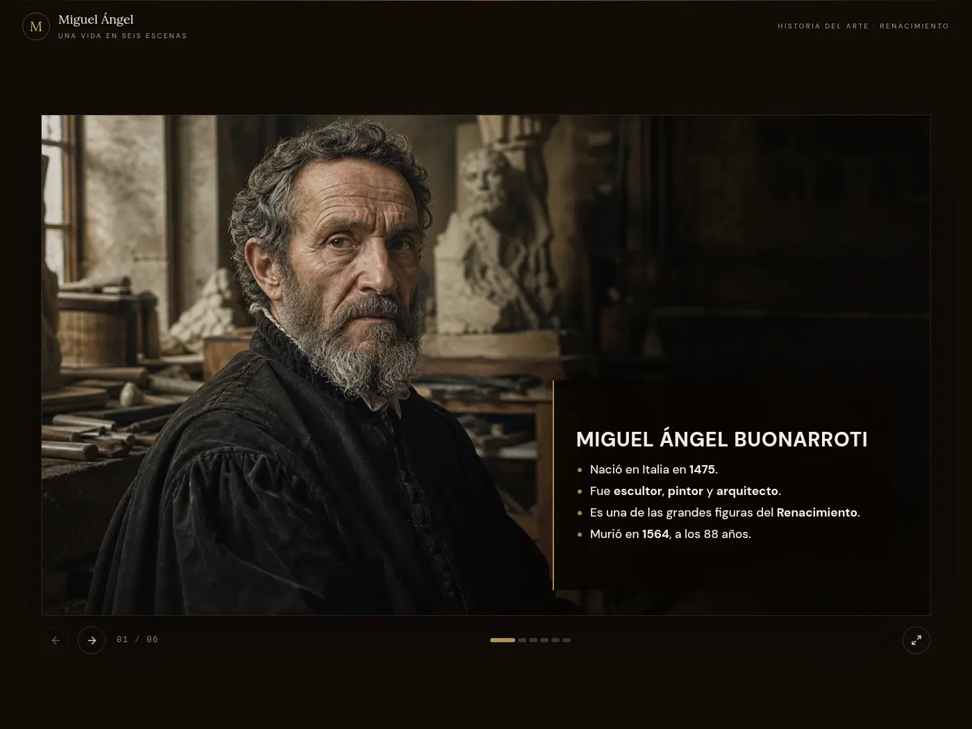Michelangelo Photoreal Slides