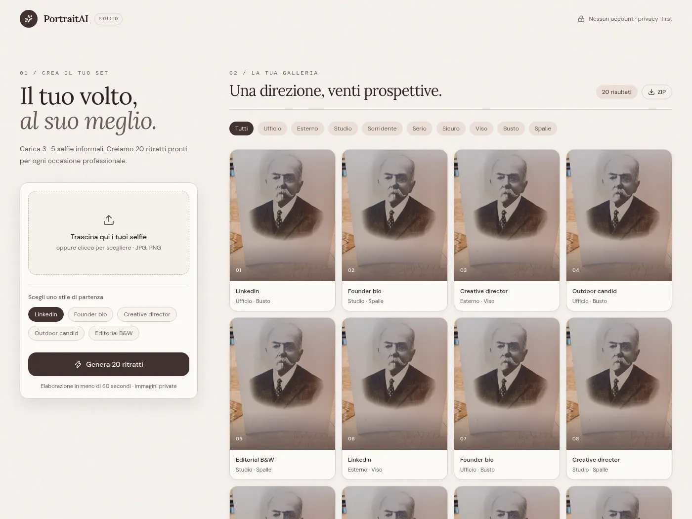 PortraitAI Studio