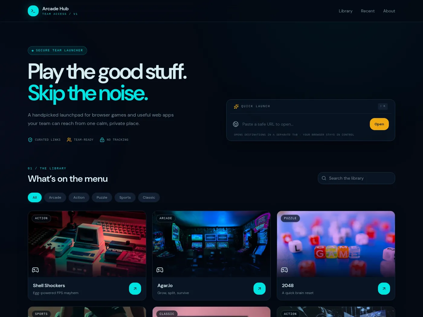 Unblocker Arcade Hub