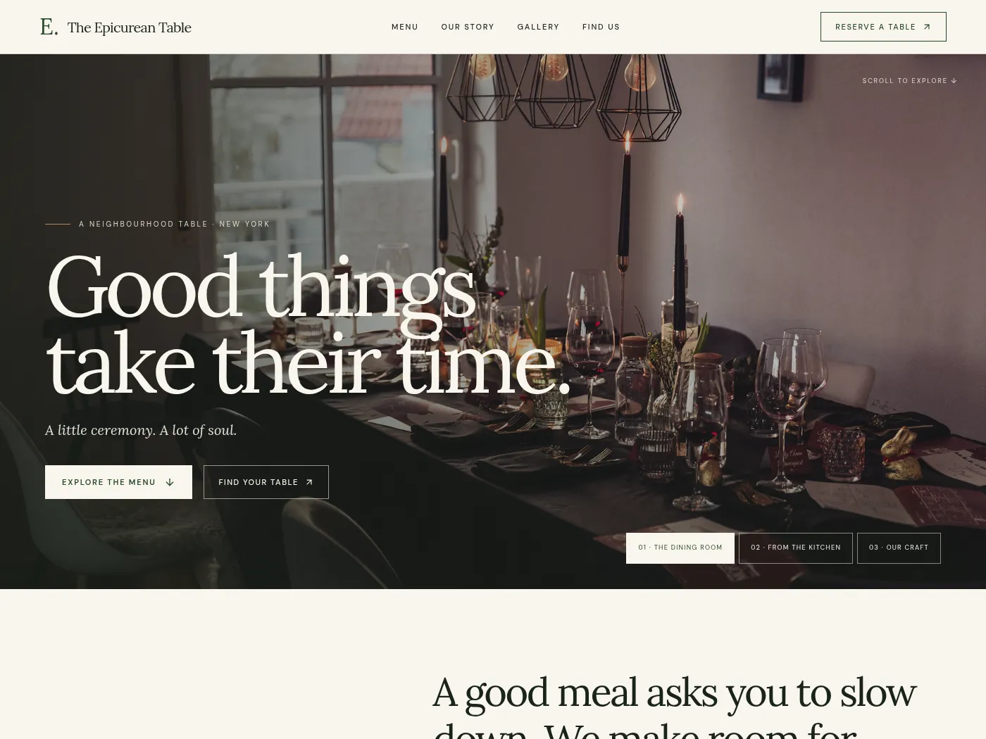 Epicurean Table Website