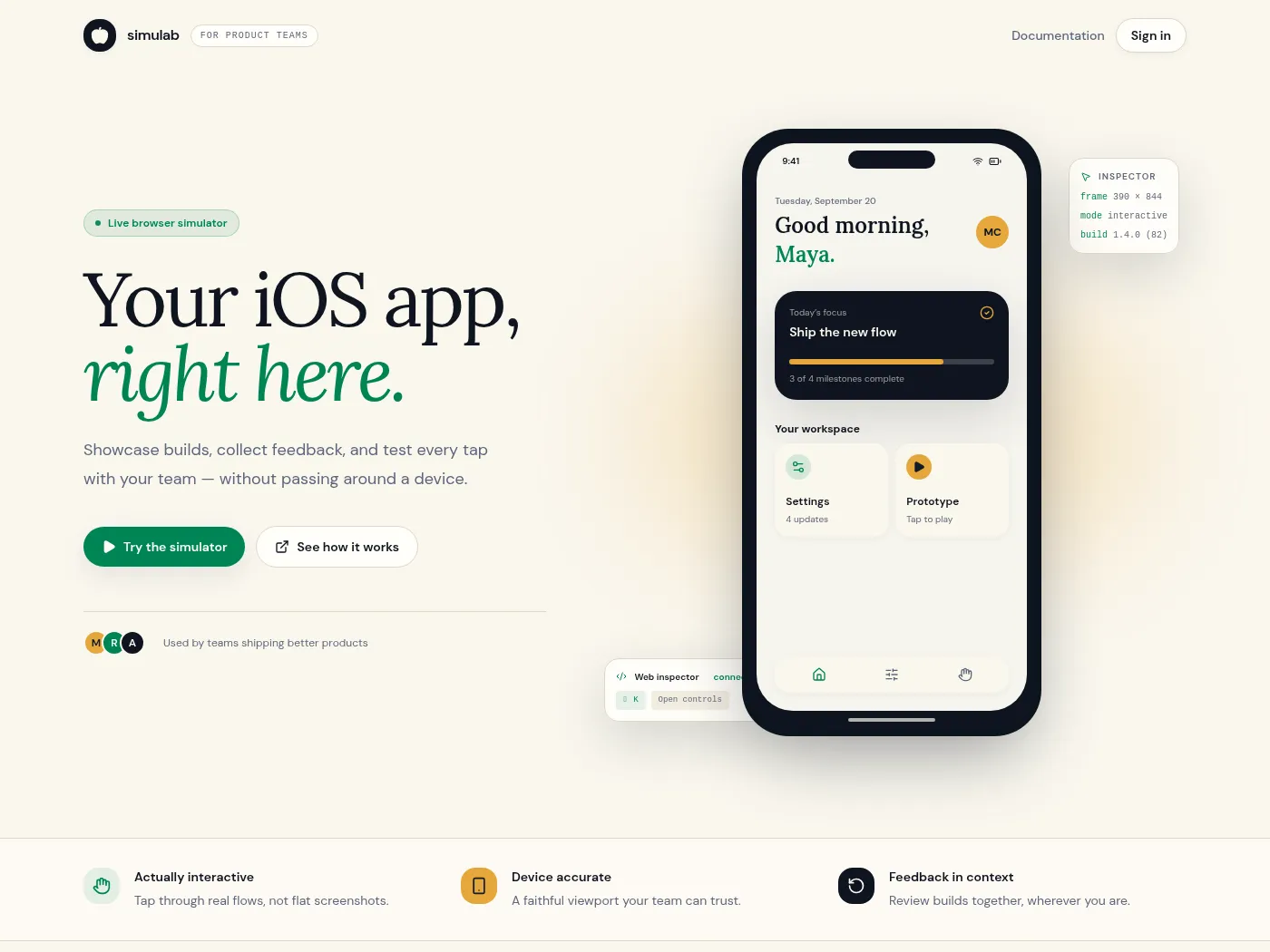 iOS Web Simulator