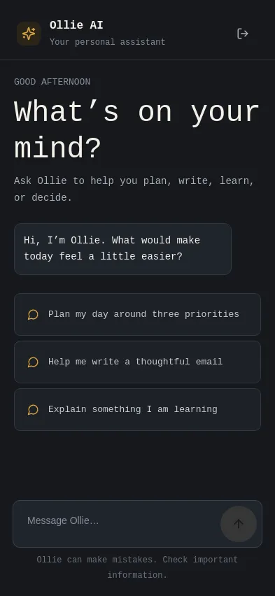 Ollie AI Assistant