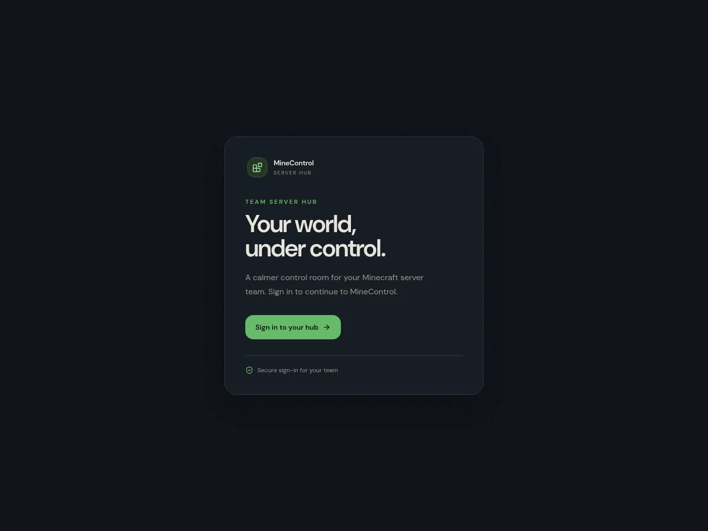 MineControl Server Manager
