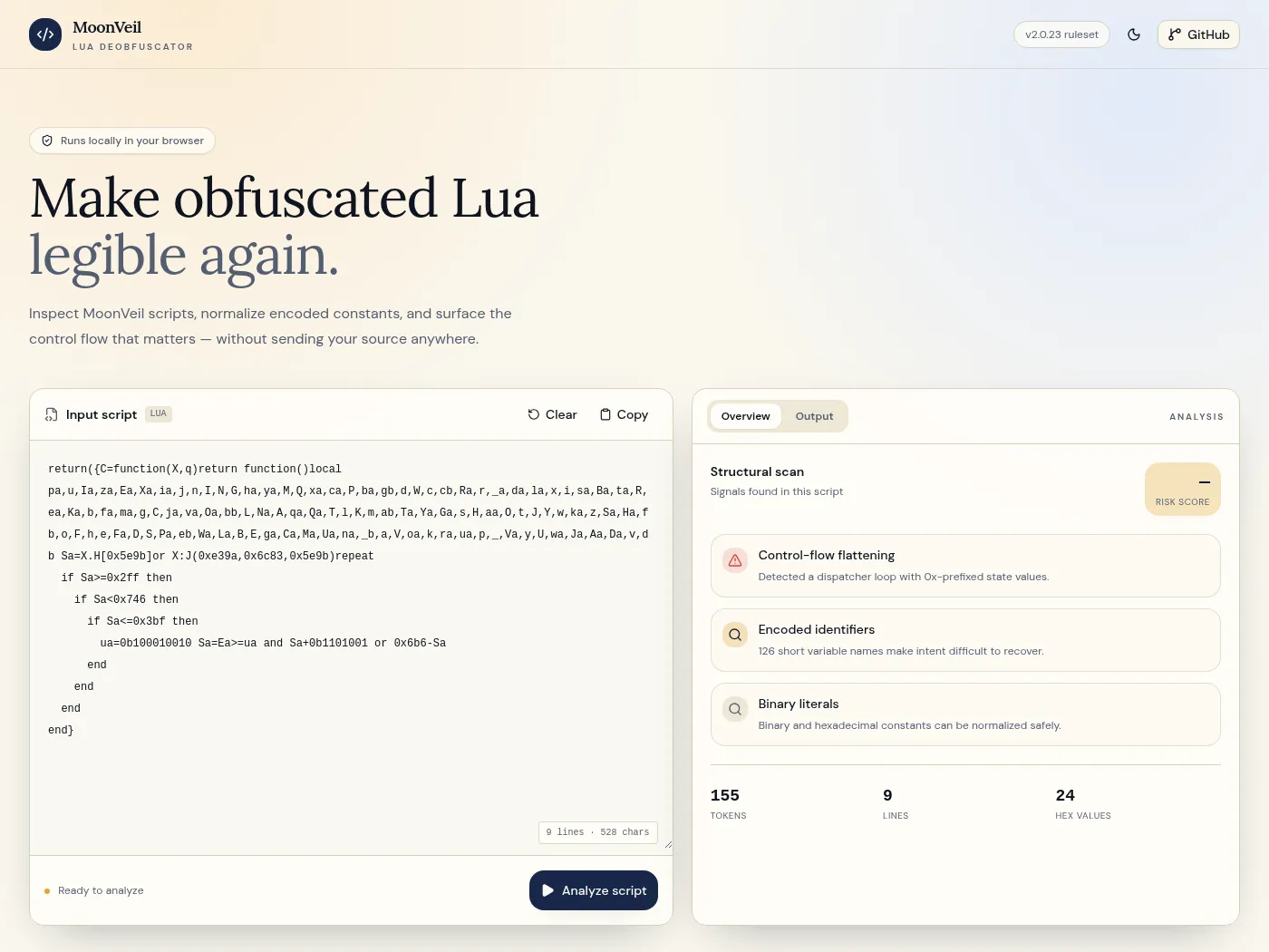 MoonVeil Lua Deobfuscator