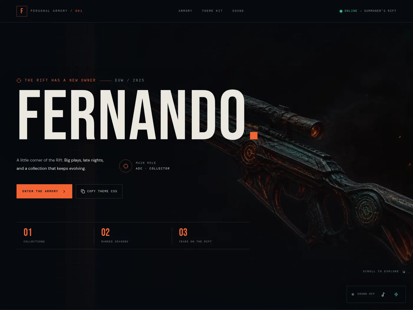 LOL Guns Theme Site