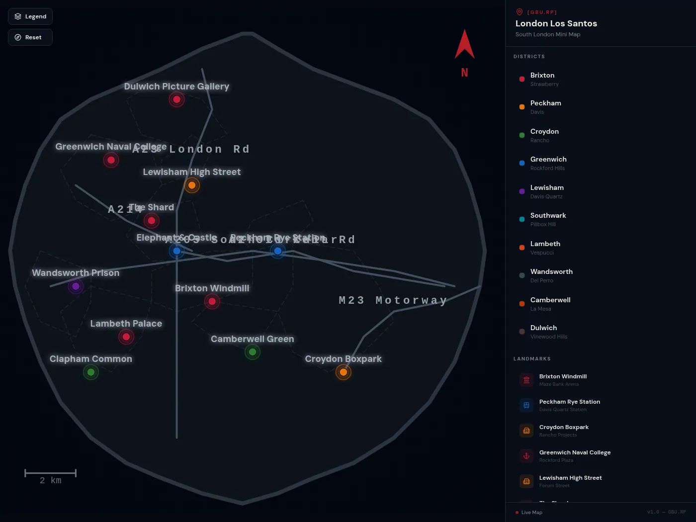 London Los Santos Mini Map