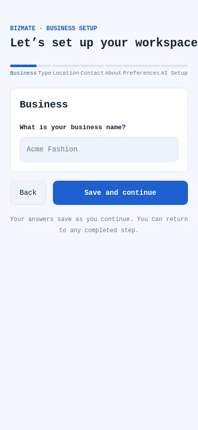 BizMate AI Business Assistant