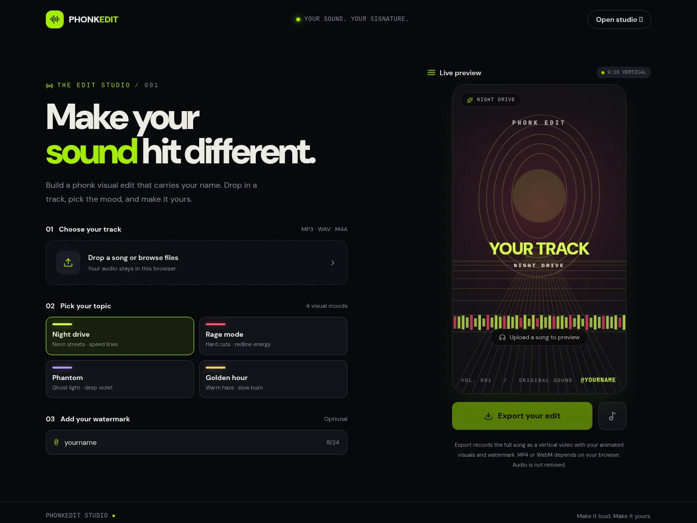PhonkEdit Generator
