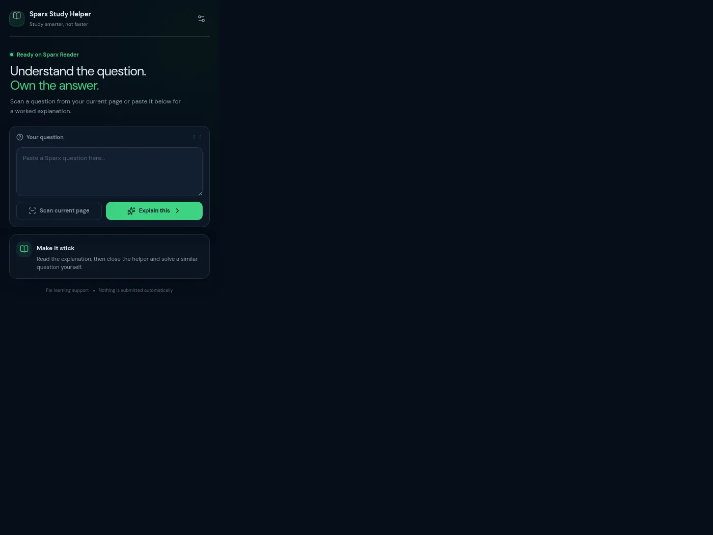 Sparx AI Study Helper
