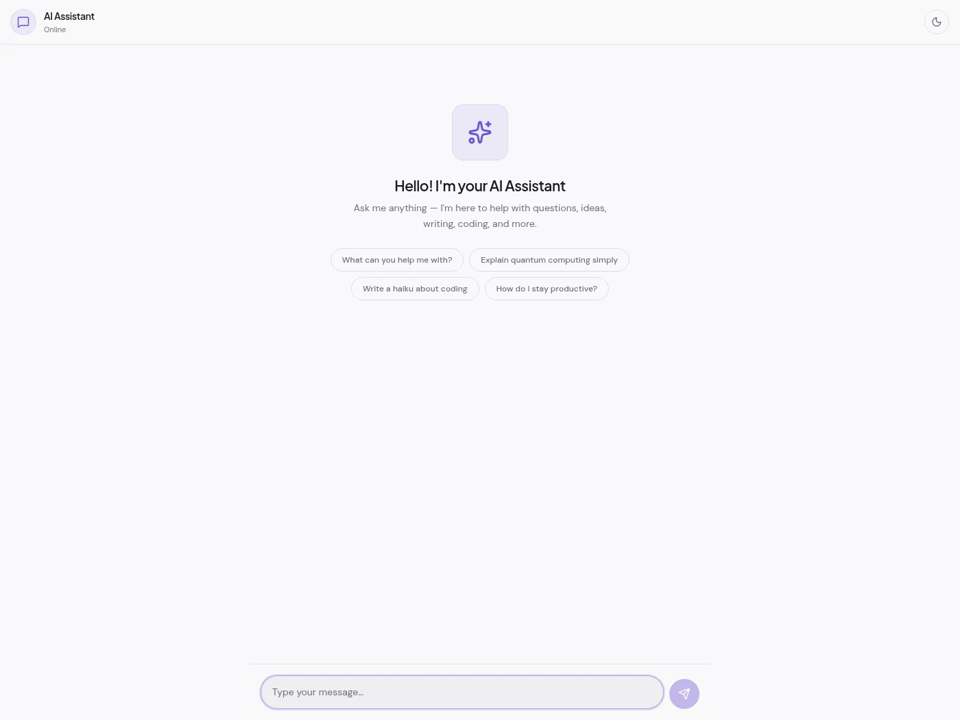 AI Assistant Web Chat
