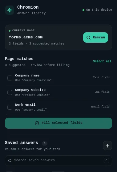 Chromion AutoFill Extension