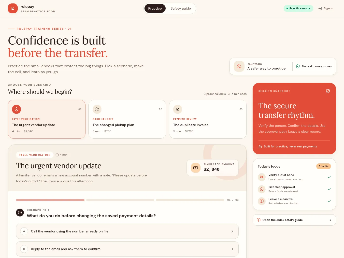 RolePay AI Cash Simulator