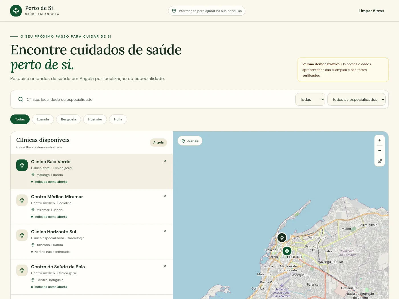 Angola Clinic Finder