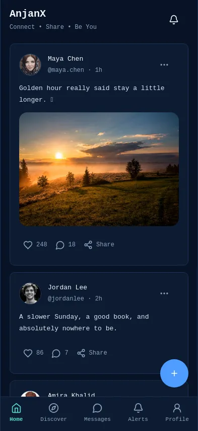 AnjanX Social App