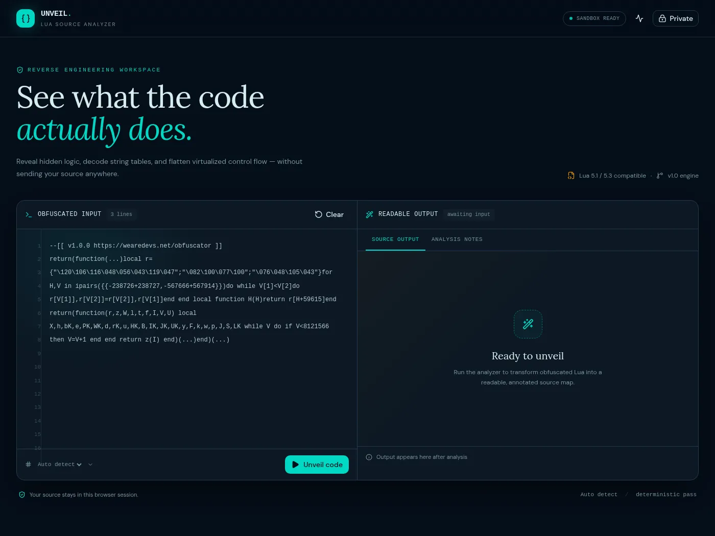Obfuscated Code Deobfuscator