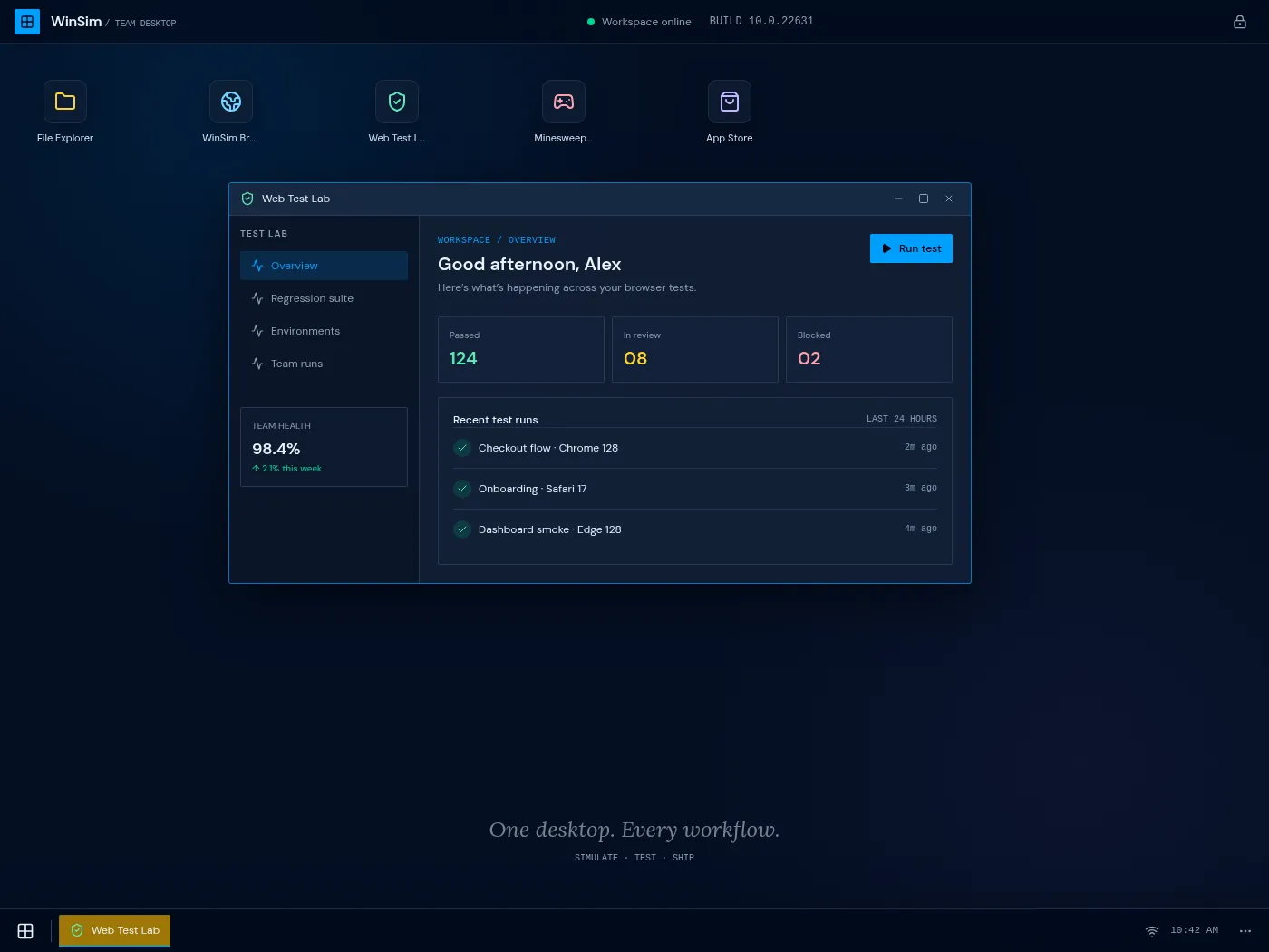 WinSim Browser Desktop