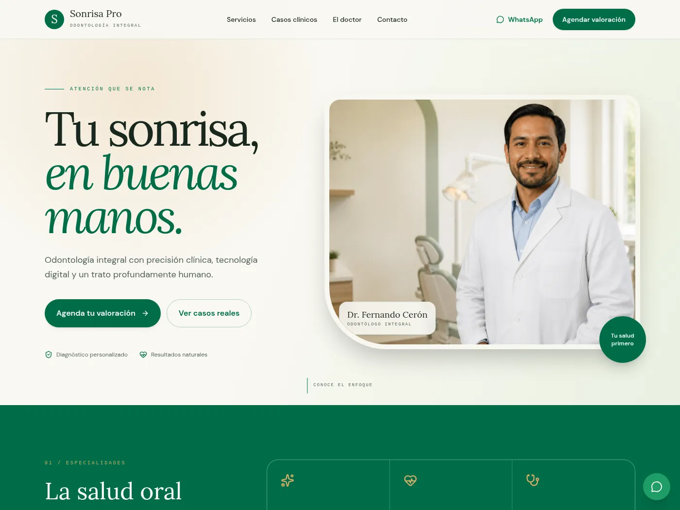 Sonrisa Pro Landing Page