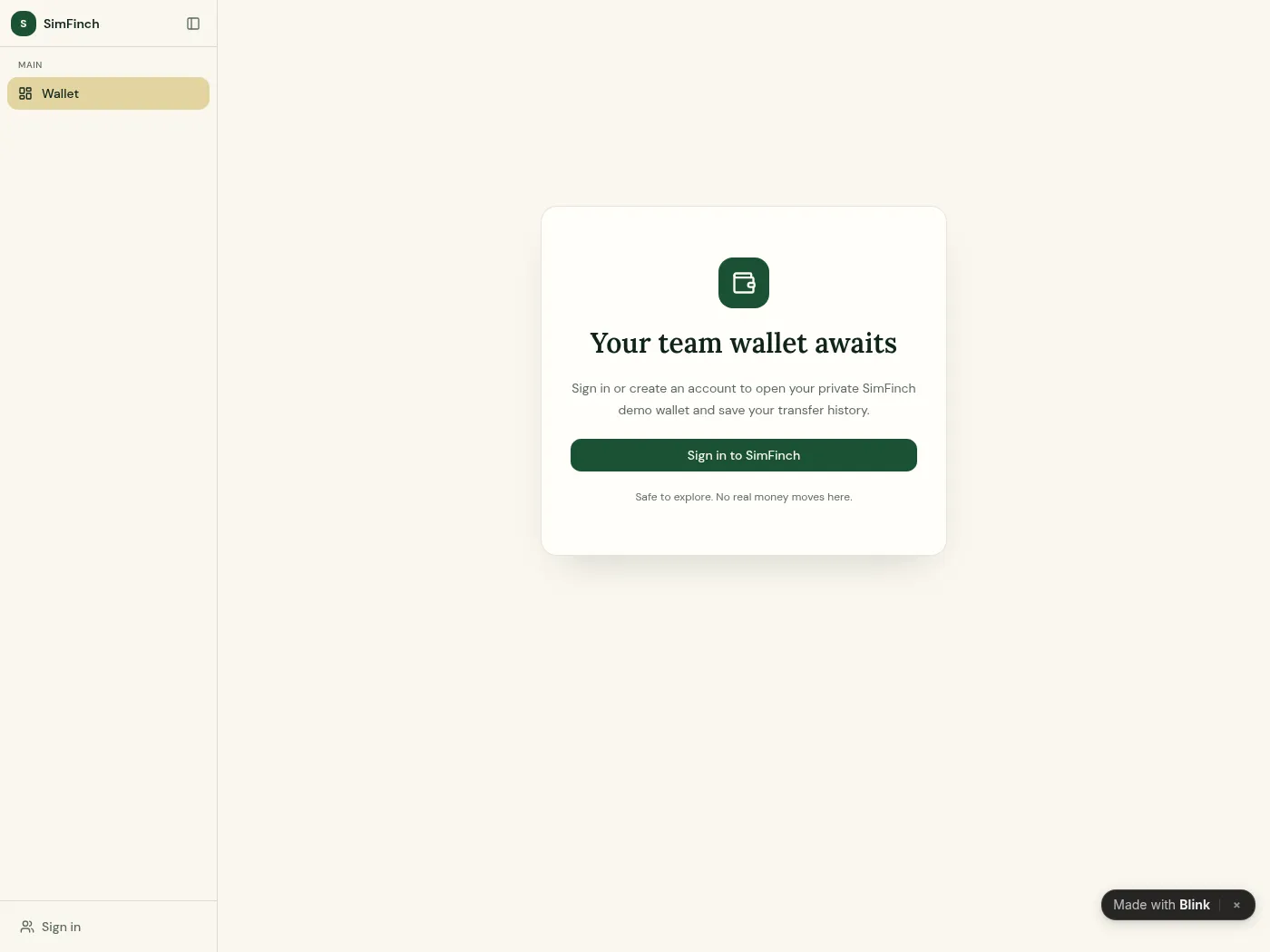 SimFinch Team App