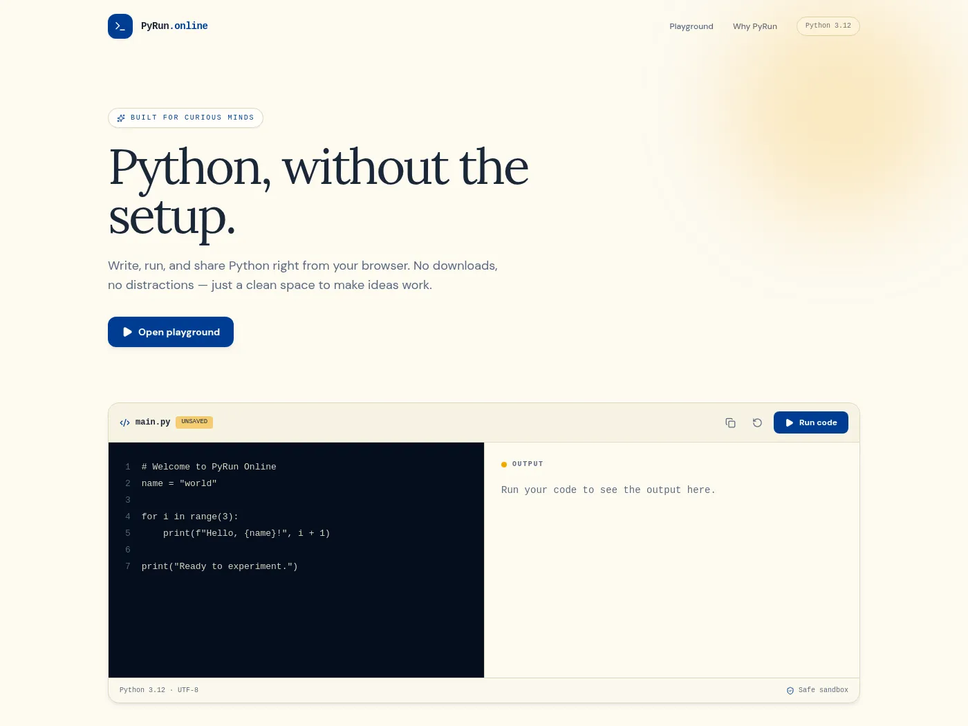 PyRun Online