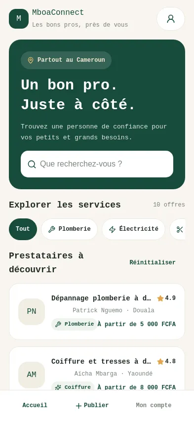 MboaConnect Services App