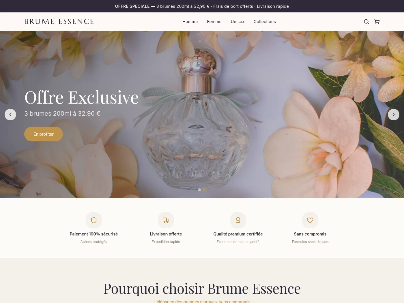 Brume Essence Site